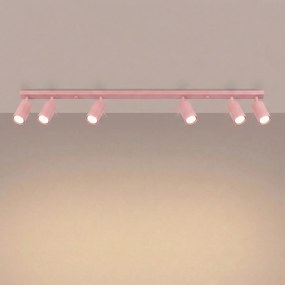 Sollux Lighting Stropní svítidlo RING 6L růžové