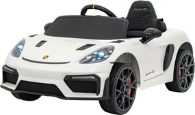 Elektrické autíčko Porsche Spyder RS ​​718 Lakýr bílé