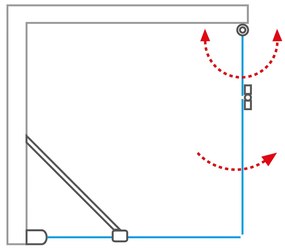 Roth Čtvercový nebo obdélníkový sprchový kout TZOL1+TZOP1 Varianta: šířka pravých dveří: 110 cm, šířka levých dveří: 90 cm - (TZOL1/1100_TZOP1/900), Barva profilů a typ výplně: profily: brillant, výplň: transparent