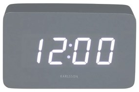 Karlsson 5983GY designové LED hodiny s budíkem šedá, 10 cm