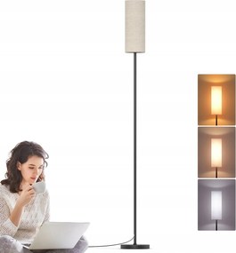Stojací Lampa Podlahová Moderní 164 CM Stínidlo Tuba Boho Juta 3 Barvy
