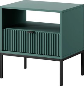 Noční stolek NOVA zc S54 | se zásuvkou a policí | 54 cm | zelená/černá