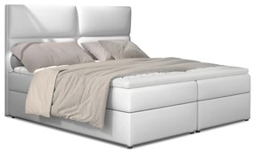 Kontinentální postel 145 cm Alyce (bílá) (s matracemi). 1027438