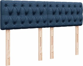 Box spring postel s matrací modrá 140x200 cm textil 3287492