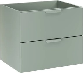 Závěsná skříňka Aster Ovalia Cloud s umyvadlem 100 cm dub cremona/zelená