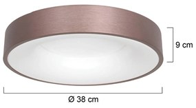 Stropní svítidlo LED Ringlede, 2 700 K Ø 38 cm bronzový