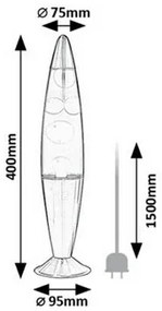 Rabalux 76106 dekorativní lávová stolní LED lampa Lollipop3, fialová