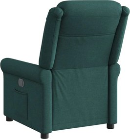 Elektrické polohovací křeslo tmavě zelené textil 3303300