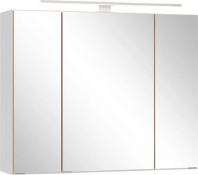 XXXLutz ZRCADLOVÁ SKŘÍŇKA, divoký dub, bílá, 80/64/20 cm Held - Online Only koupelnové skříňky - 000307021204