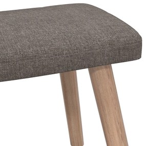 vidaXL Marketos Relaxační křeslo se stoličkou taupe textil