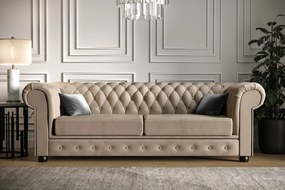 GRAND Pohovka LUXURY, dvojsedák Barva: VELVET 06, Rozkládání do lůžka: Ne