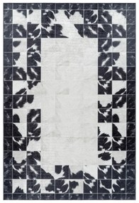 Ayyildiz, Kusový koberec Fiesta 4307 black, 200x290, černobílá, chodba / předsíň