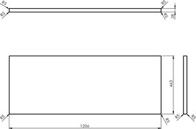Sapho Woody deska 1206 x 28 x 463 mm masiv dřevo hnědá WDS120-70 Koupelny Bernold