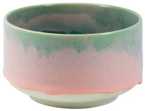 Studio Arhoj Porcelánová miska Pink Pistachio 630 ml, růžová barva, zelená barva, porcelán