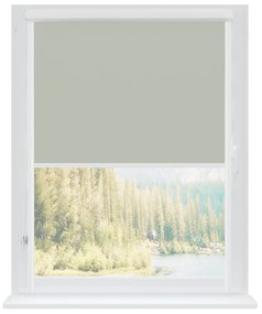 Dekodum Termoizolační roleta v bílé kazetě, barva látky Pearl Silver Šířka (cm): 91, Výška (cm): Balkonová (do 200 cm), Strana mechanismu: Levá