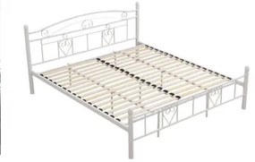 Kovová postel Brita New 180x200 bílá