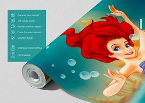 Dětská vliesová fototapeta na zed' Ariel pod Vodou, Disney | 90 x 202 cm | DFTDNV 5410