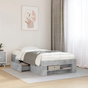 Rám postele betonově šedý 90 x 190 cm kompozitní dřevo 3295523