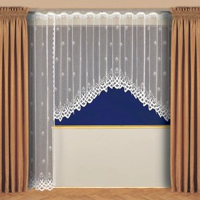 Tylex kusová záclona SANDRA K7137 jednobarevná bílá, výška 150 cm x šířka 320 cm (na okno)