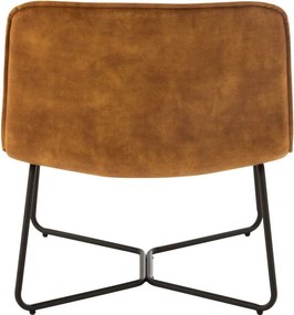 Okrové sametové křeslo Lounge Isabel Ochre - 71*68*78cm