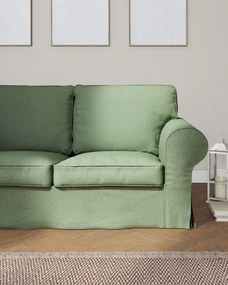 Potah na pohovku IKEA  Ektorp 2-místná, nerozkládací barva zelená látka pletený vzor
