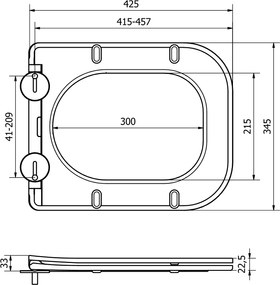 Duroplast WC sedátko MEXEN TEO - SlimUP - softclose - černé, 39060185