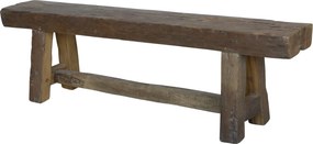 Hnědá lavice Grimaud z recyklovaného dřeva Nature – 150*26*45 cm