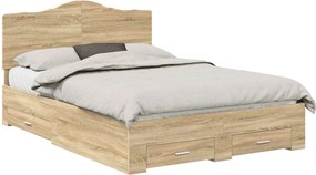 Rám postele s čelo Sonoma dub 150 x 200 cm Kompozitní dřevo 3413589