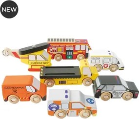 Le Toy Van Set záchranných autíček s vrtulníkem / od 2 let