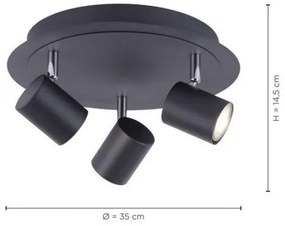 Leuchten Direkt 11943-13 - LED Bodové svítidlo TARIK 3xGU10/5W/230V antracit