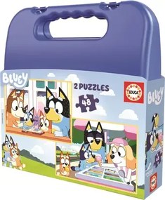 EDUCA Puzzle v kufříku Bluey 2v1 / (48 dílků)