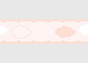 Dětská samolepící bordura na zeď Růžové Mraky | 5 m x 13.8 cm | DWBD8059