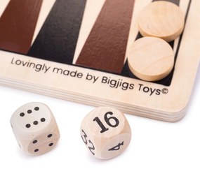 Bigjigs Toys Dřevěný backgammon