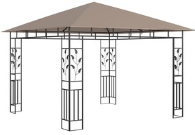 vidaXL Marketos Altán s moskytiérou 3 x 3 x 2,73 m taupe 180 g/m²