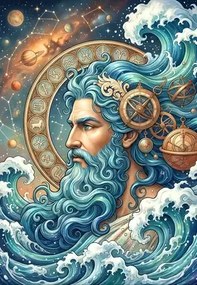 BLUEBIRD Puzzle Poseidon / 1000 dílků / 69 x 47,8 cm