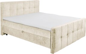 XXXLutz AMERICKÁ POSTEL, 180/200 cm, krémová MID.YOU - Postele s úložným prostorem - 002220050108