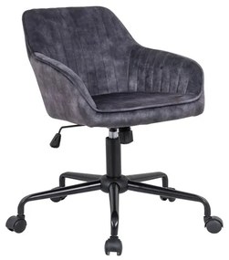Dizjanová kancelářská židle Esmeralda tmavě šedý samet