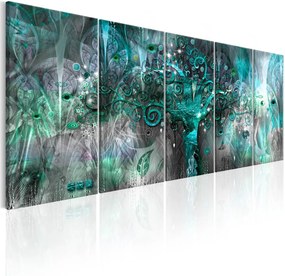 Murando DeLuxe Pětidílný obraz - modrý strom I. Velikost: 225x90 cm