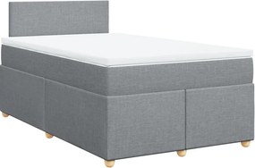 Box spring postel s matrací světle šedá 120 x 200 cm textil 3288940