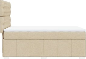 Box spring postel s matrací krémová 80 x 200 cm textil 3291507