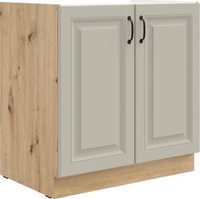 STILO ac | dolní skříňka 80 ZL 2F dřezová | 80 cm | artisan/světle šedá