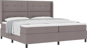 Postel s boxspringem s polštářem Taupe 200 x 200 cm textil 3341669