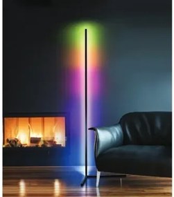 LED stojací lampa Johnny Digital Led Rgb černé s dálkovým ovladačem
