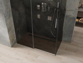 Mexen Omega sprchový kout 160x80cm, 8mm sklo, chromový profil-šedé sklo, 825-160-080-01-40