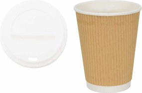 Papírové kelímky na kávu s víčky 1000 pcs 12oz 300ml 3325225