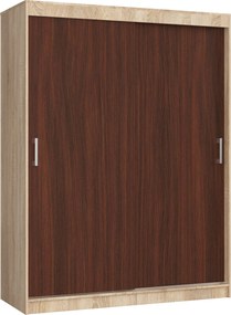 Šatní skříň posuvná Mono 150 cm dub sonoma/wenge