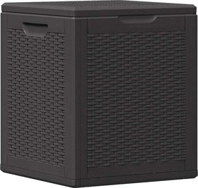 Zahradní úložný box 90 l černý PP ratan 151227