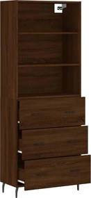 vidaXL Skříň highboard 69,5 x 34 x 180 cm kompozitní dřevo [3189404] Barva: kouřový dub