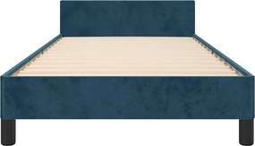 Rám postele bez matrace tmavě modrý 100x200 cm samet 3125987
