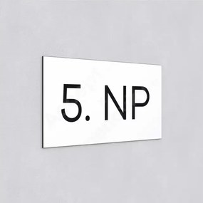 ACCEPT Označení podlaží "5. NP" - stříbrná tabulka - černý popis